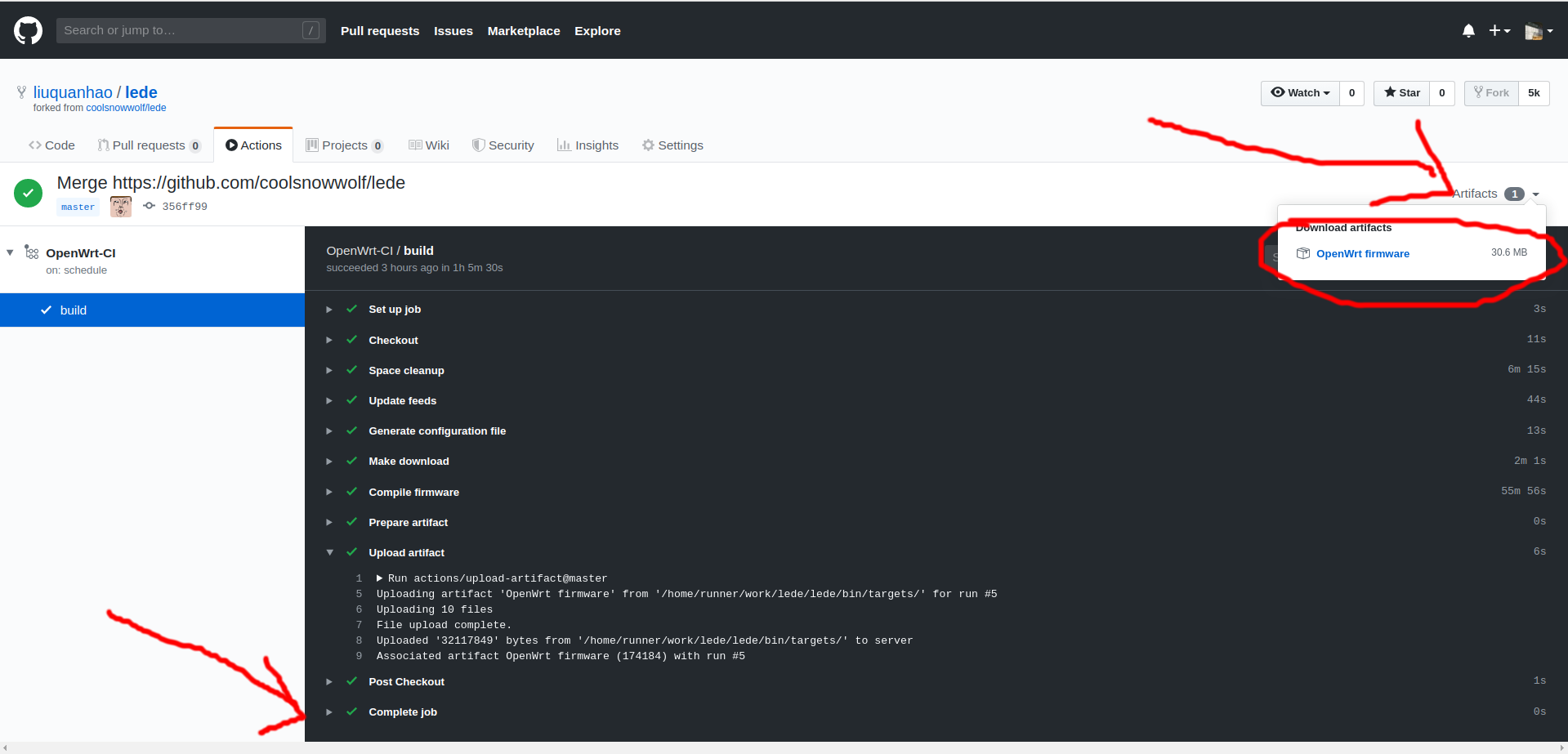 一步一步使用github Actions编译openwrt详细说明 刘泉皓的个人网站